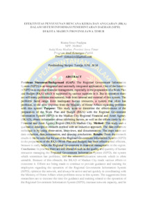 EFEKTIVITAS PENYUSUNAN RENCANA KERJA DAN ANGGARAN (RKA) DALAM SISTEM INFORMASI PEMERINTAHAN ...